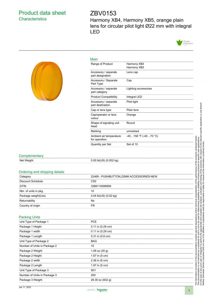 ZBV0153 technical document page 1