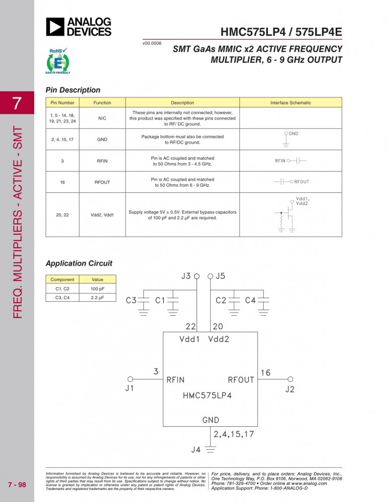 HMC575LP4E datasheet page 5