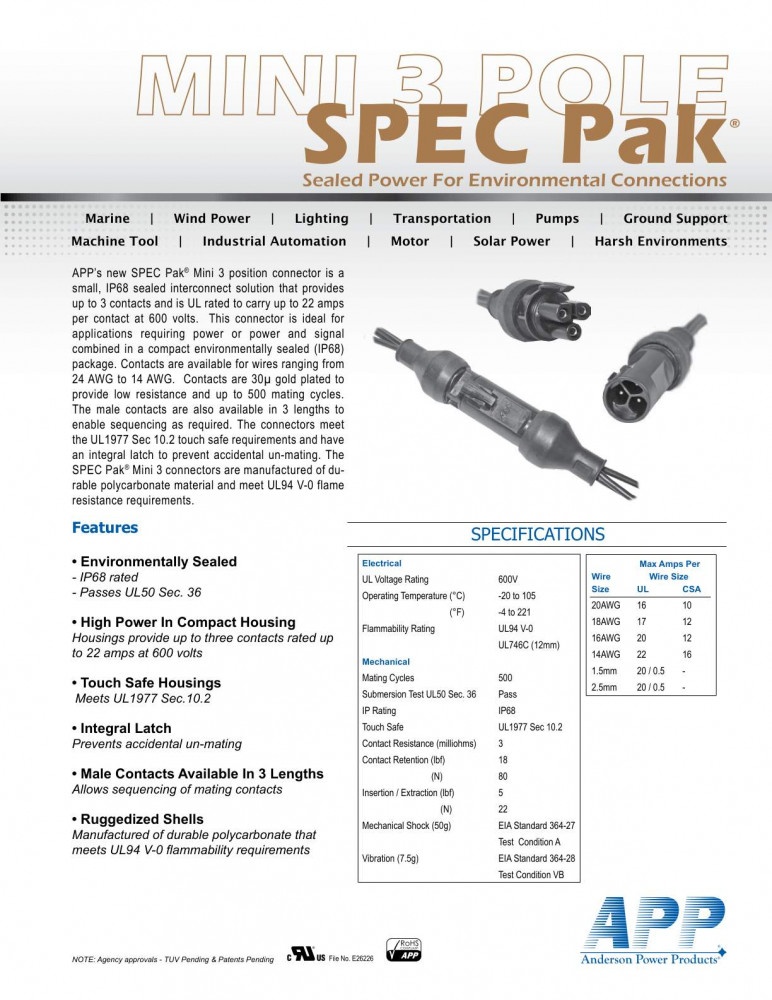SPEC Pak Mini 3 Pole product overview