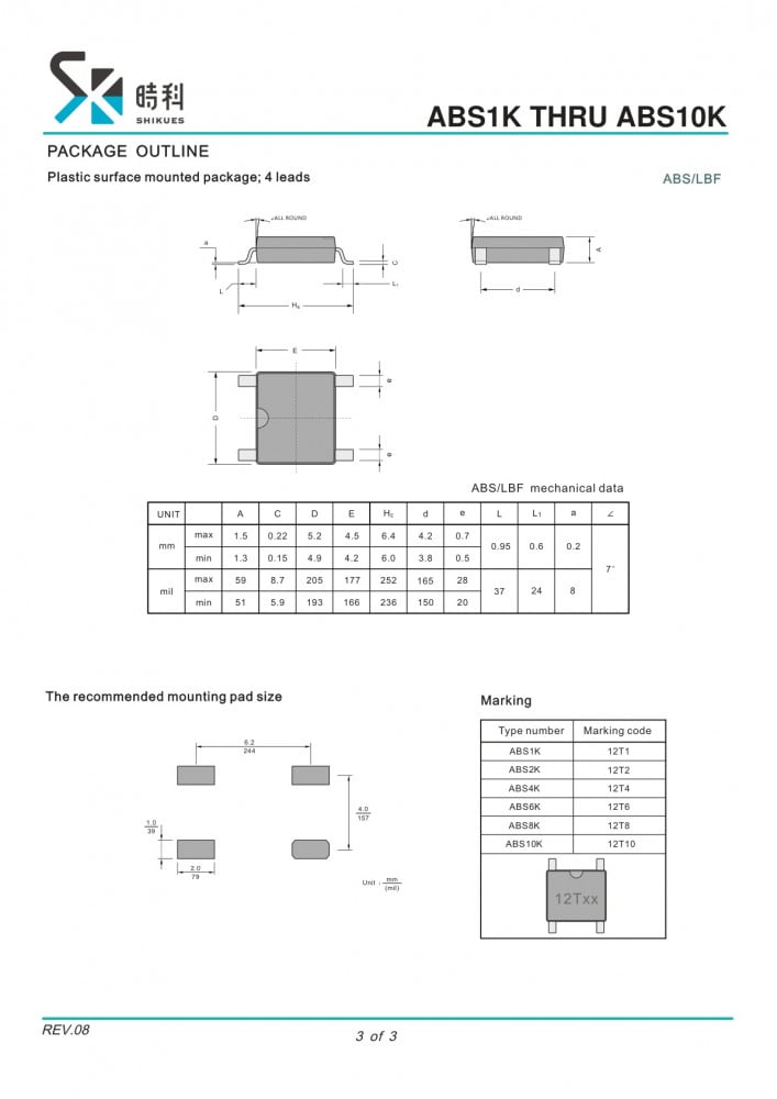 ABS4K package outline