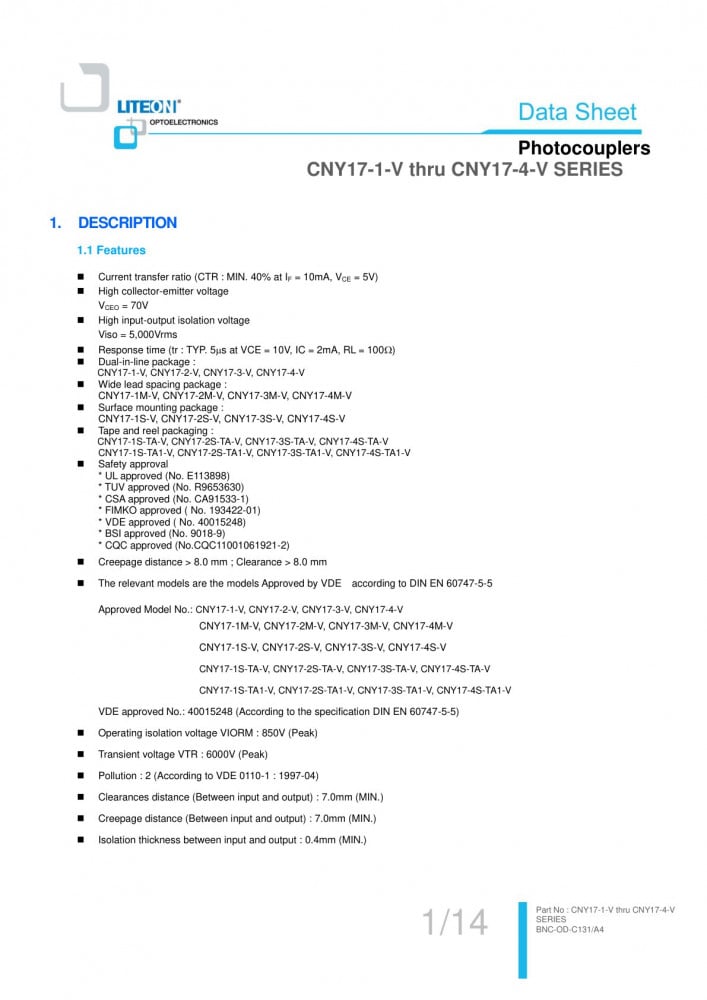 CNY17-4S datasheet page 2
