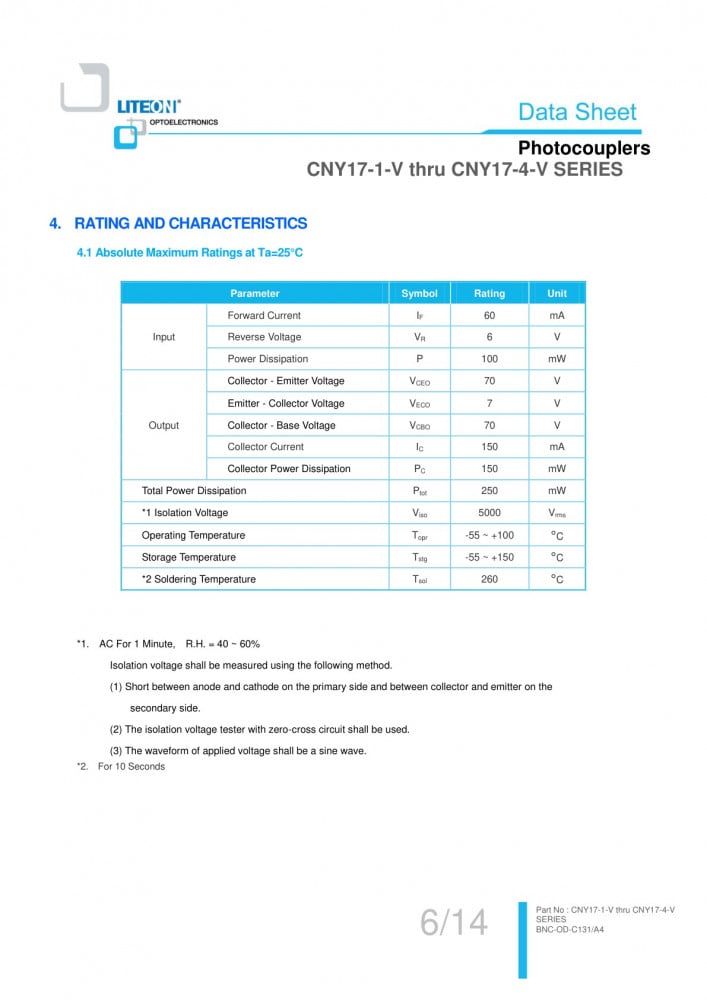 CNY17-4S datasheet page 7