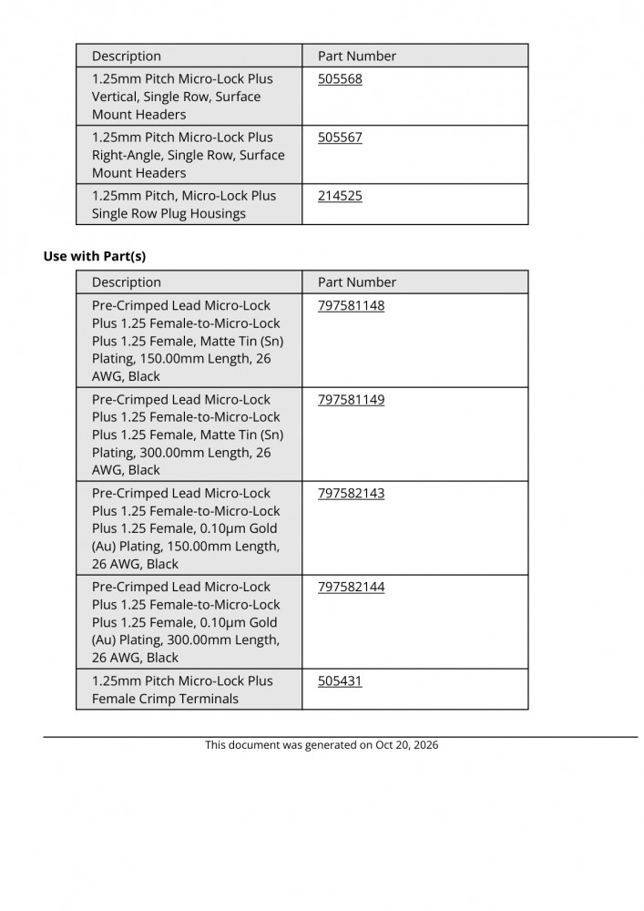 MOLEX 5055650602 document preview, page 3