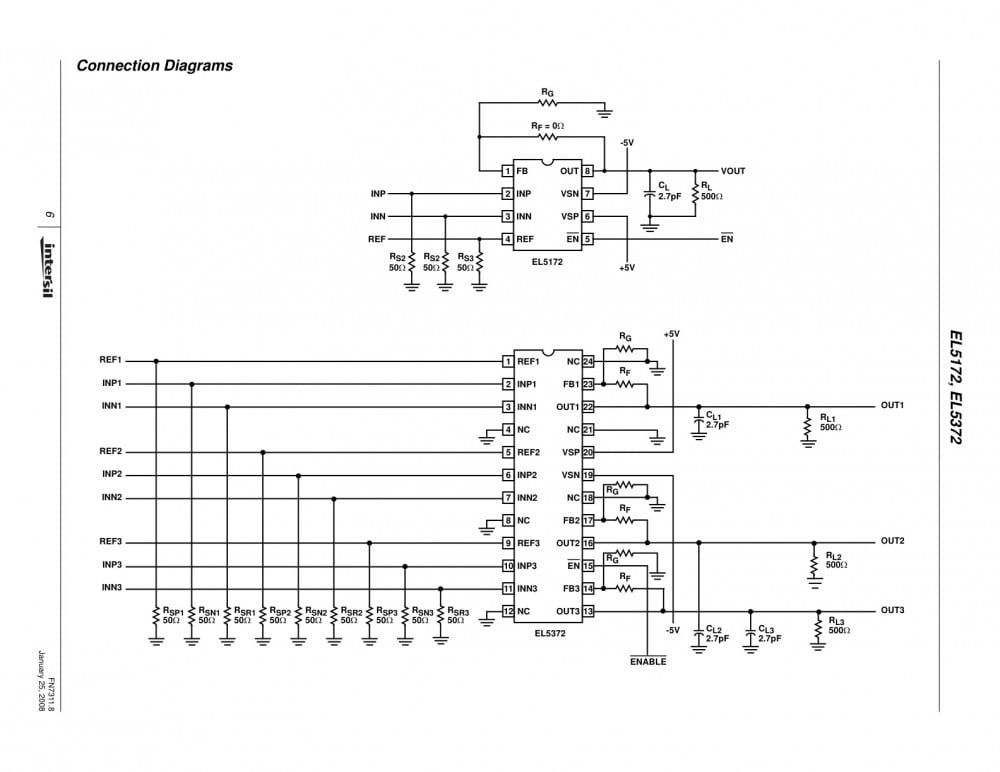 EL5372IU datasheet page 6