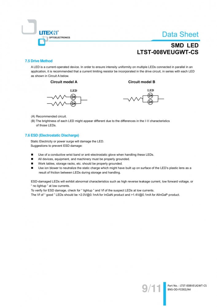 LTST-008VEUGWT-CS datasheet page 10