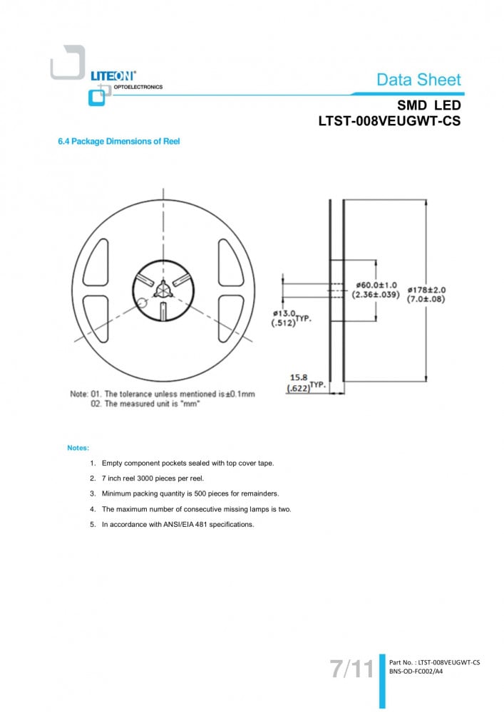 LTST-008VEUGWT-CS datasheet page 8