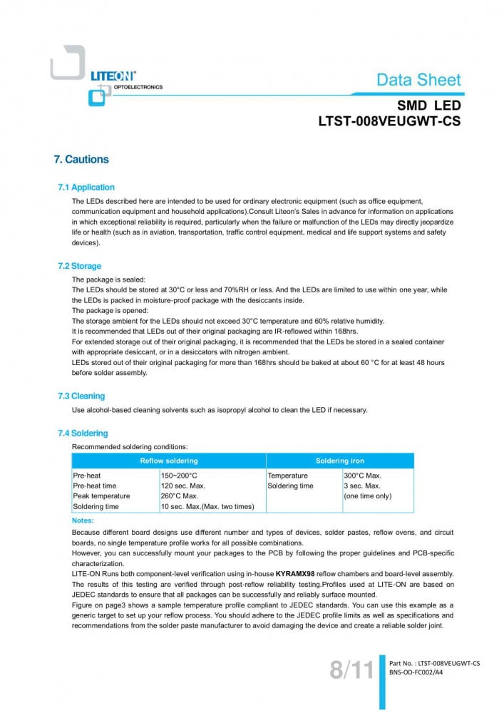 LTST-008VEUGWT-CS datasheet page 9