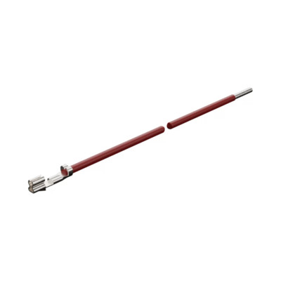 Pre-Crimped Lead Mini-SPOX Female-to-Pigtail, Tin (Sn) Plating, 450.00mm  Length, 24 AWG, Red for sale