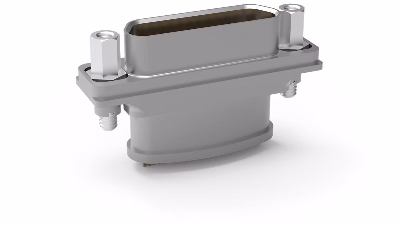 AirBorn M Series, Micro-D Low-Profile Cable Mount Plug, 0.050