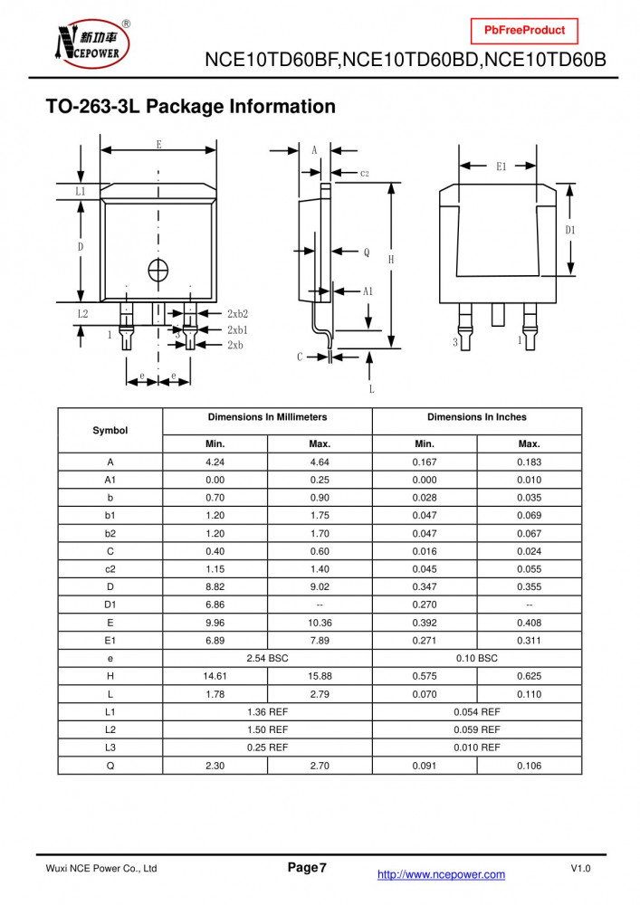 NCE10TD60BD datasheet page 7