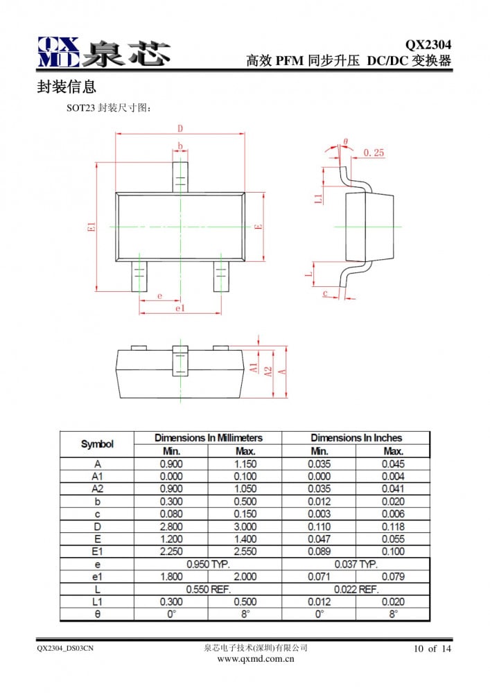 QX2304 datasheet page 10