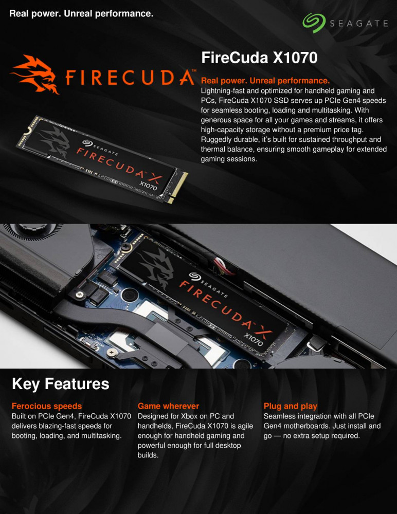FireCuda X1070 document image, page 1
