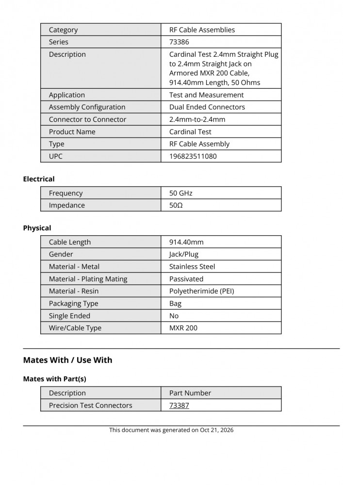Technical document image 2 for MOLEX 732390452