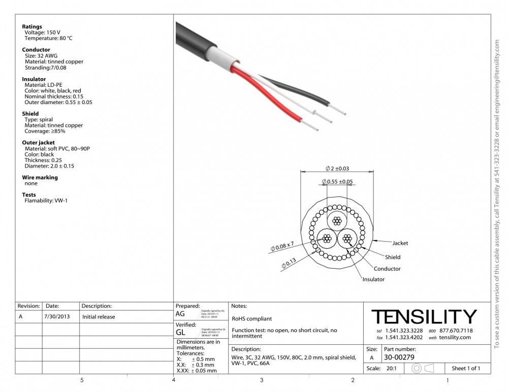 Tensility International 30-00279 product drawing