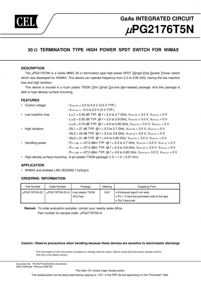 UPG2176T5N-E2-A datasheet page 1