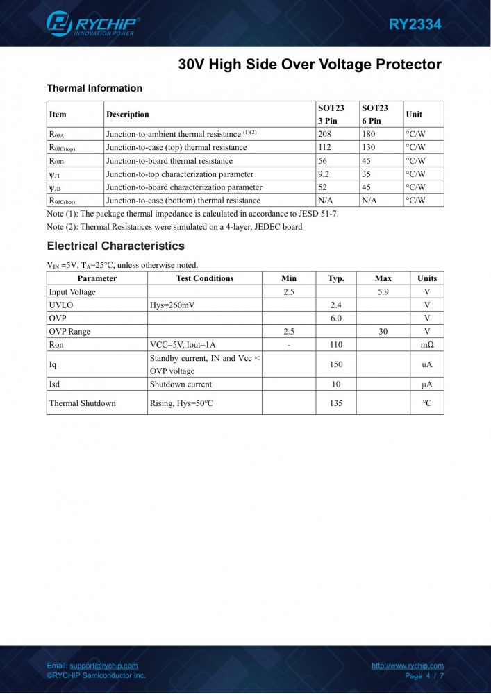 RY2334AT6 datasheet page 4