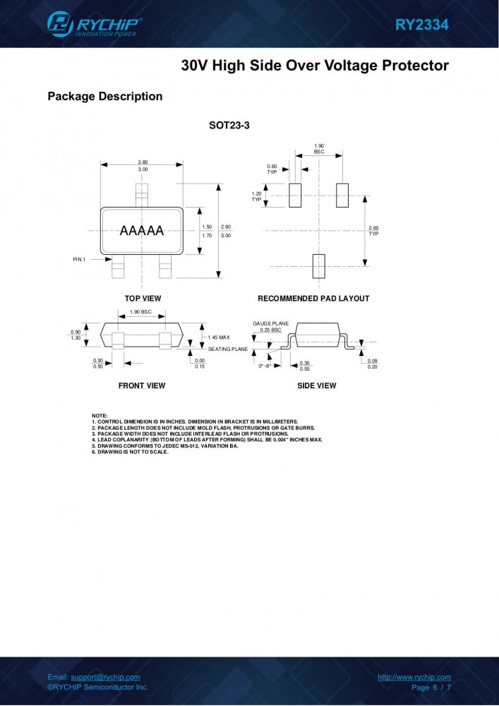 RY2334AT6 datasheet page 6