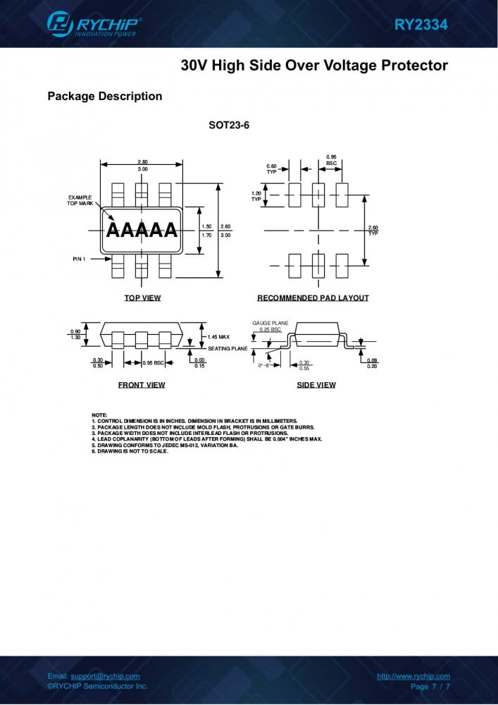 RY2334AT6 datasheet page 7