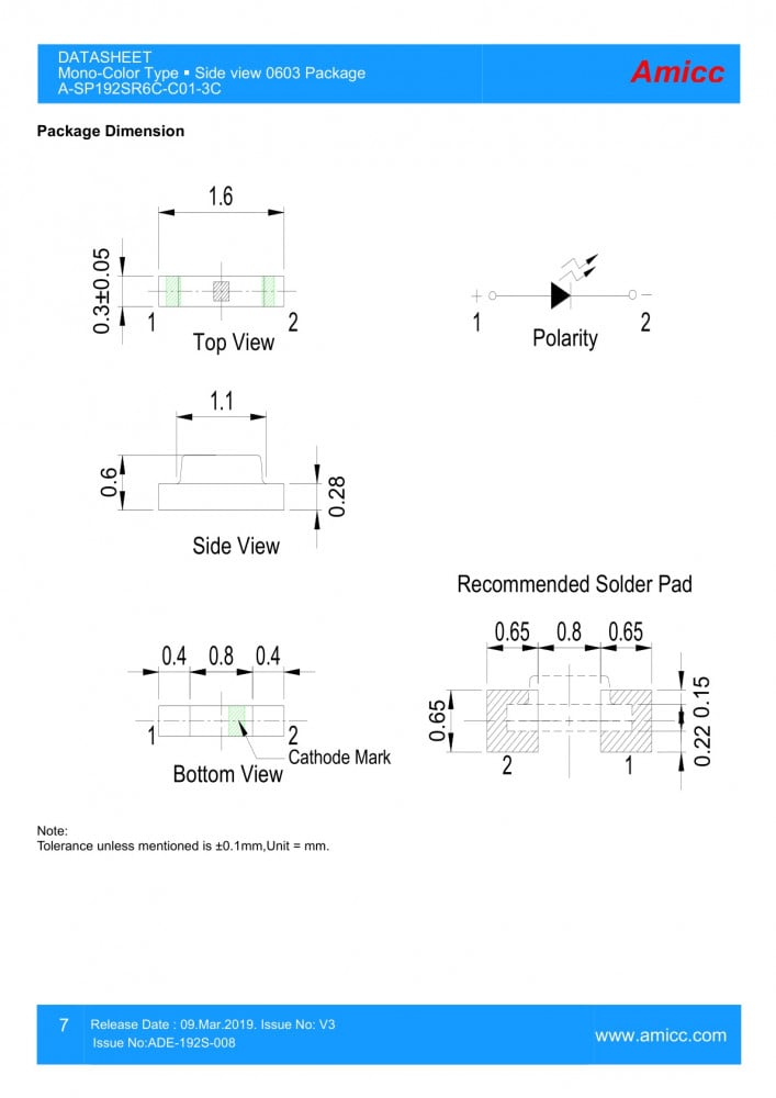 A-SP192SR6C-C01-3C datasheet page 7