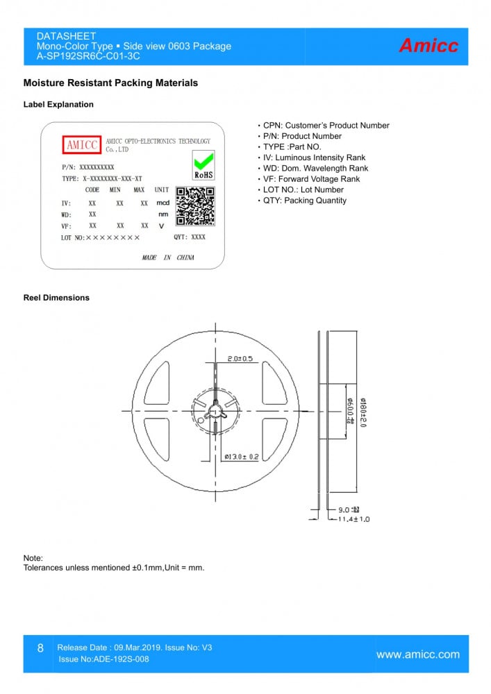 A-SP192SR6C-C01-3C datasheet page 8