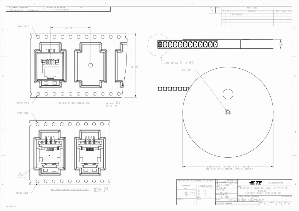TE Connectivity 2-338084-3 technical drawing page 2