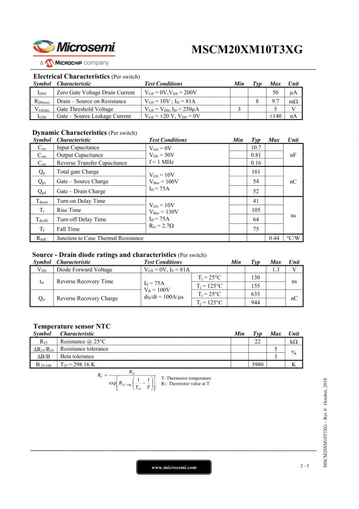 MSCM20XM10T3XG technical document page 2
