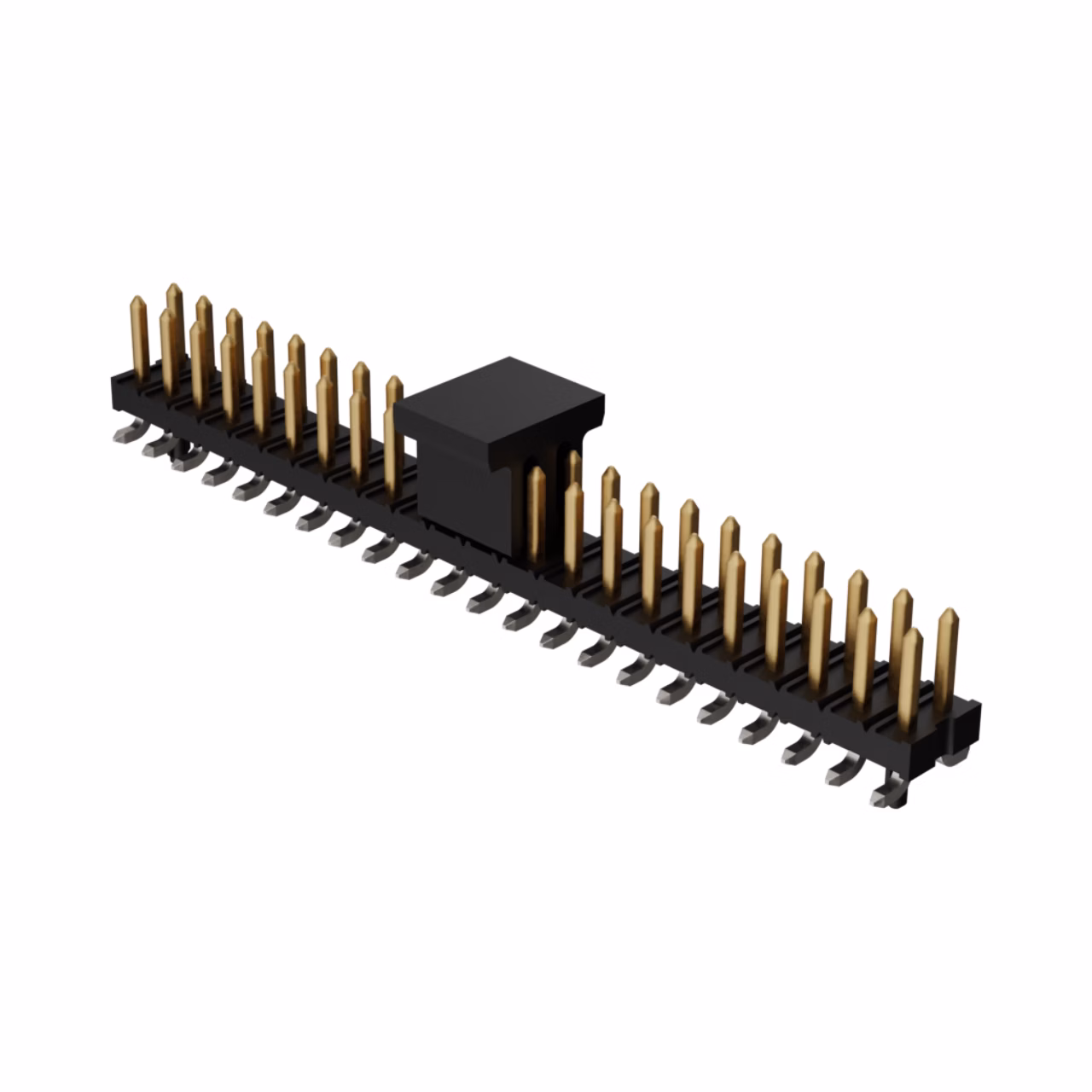 Milli-Grid Header, Vertical, Surface Mount, 44 Circuits, 0.76µm Gold (Au) Plating, Mating Pin Length 3.80mm, with Cap and Pegs, Tape and Reel, Lead-Free for sale