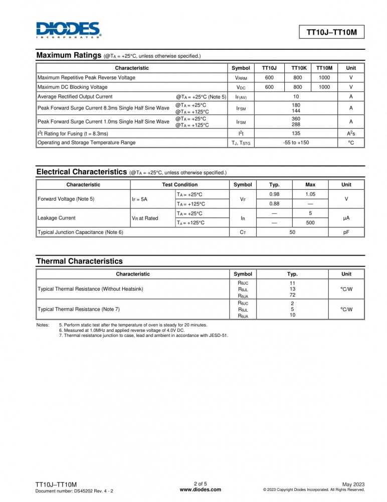 TT10M-13 datasheet page 2