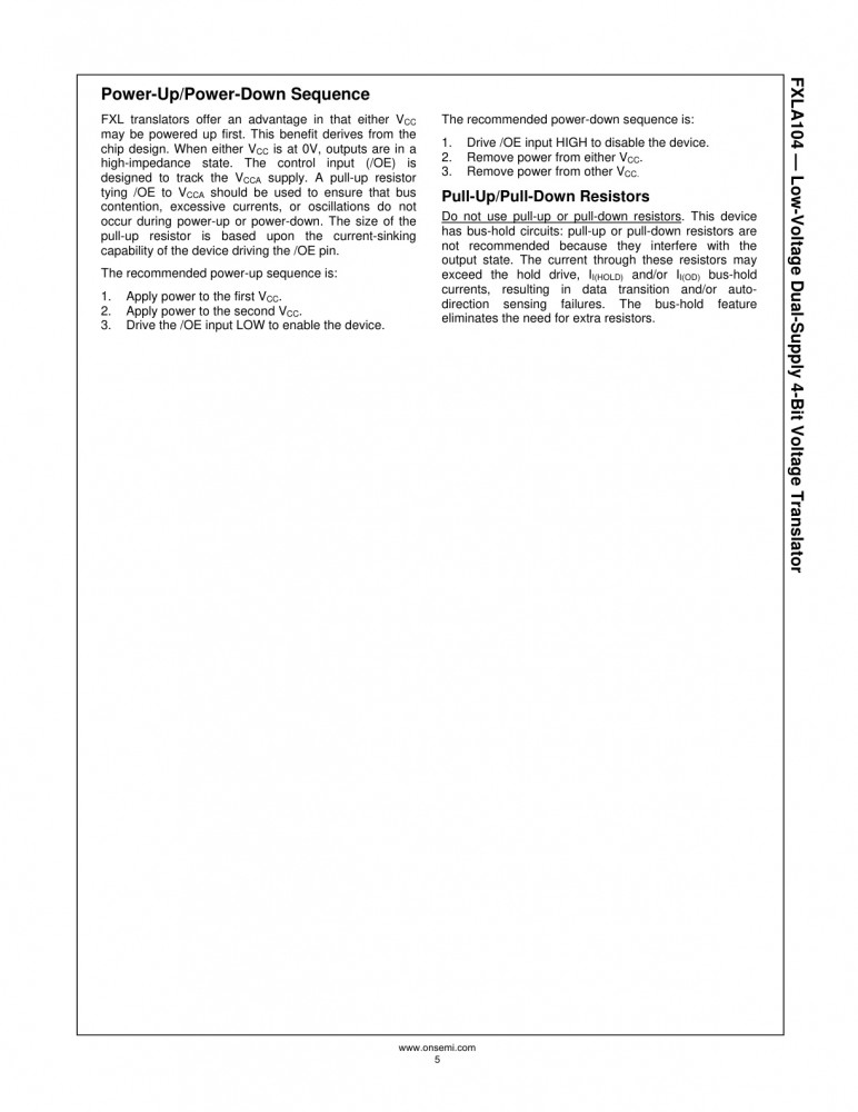 FXLA104 technical document page 6