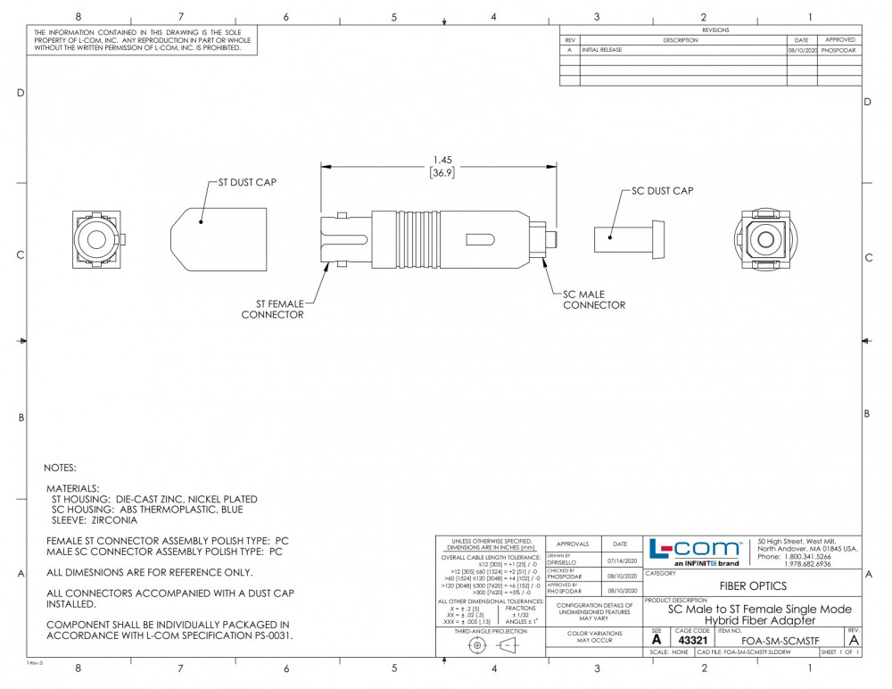 L-com FOA-SM-SCMSTF technical document preview