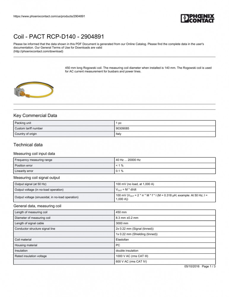 PACT RCP-D140 document image 1