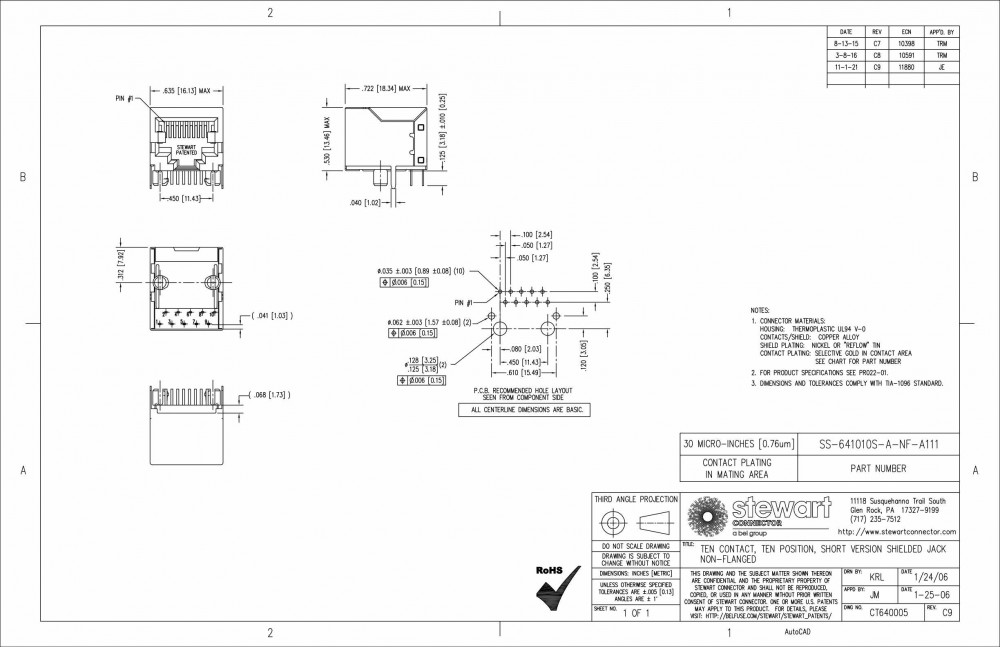 SS-641010S-A-NF-A111 technical document page 1