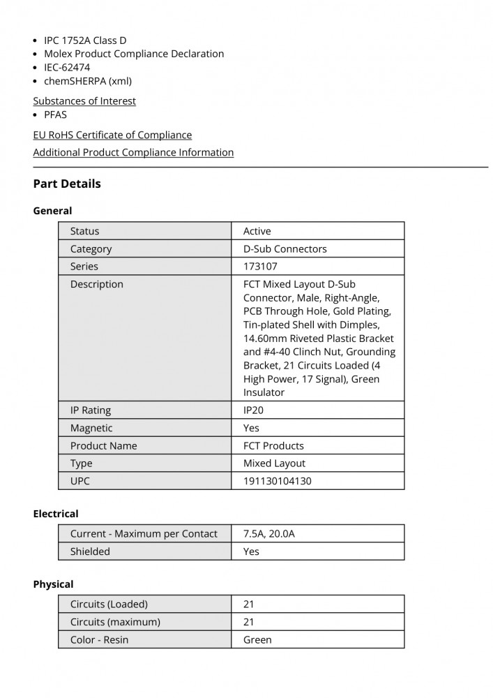 MOLEX 1731070936 product drawing page 2