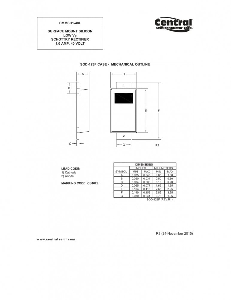 CMMSH1-40L TR PBFREE datasheet page 2