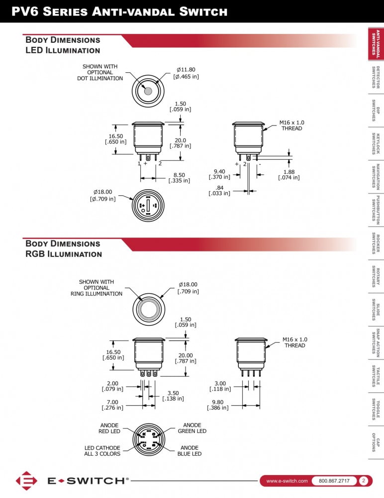 PV6 series datasheet page 2