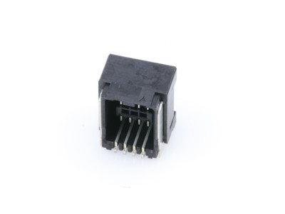 2.00mm Pitch, Micro-Lock Plus PCB Header, Single Row, Right-Angle, Surface Mount, 0.76µm Gold Plating, Positive Lock, 4 Circuits, Low-Halogen, Black