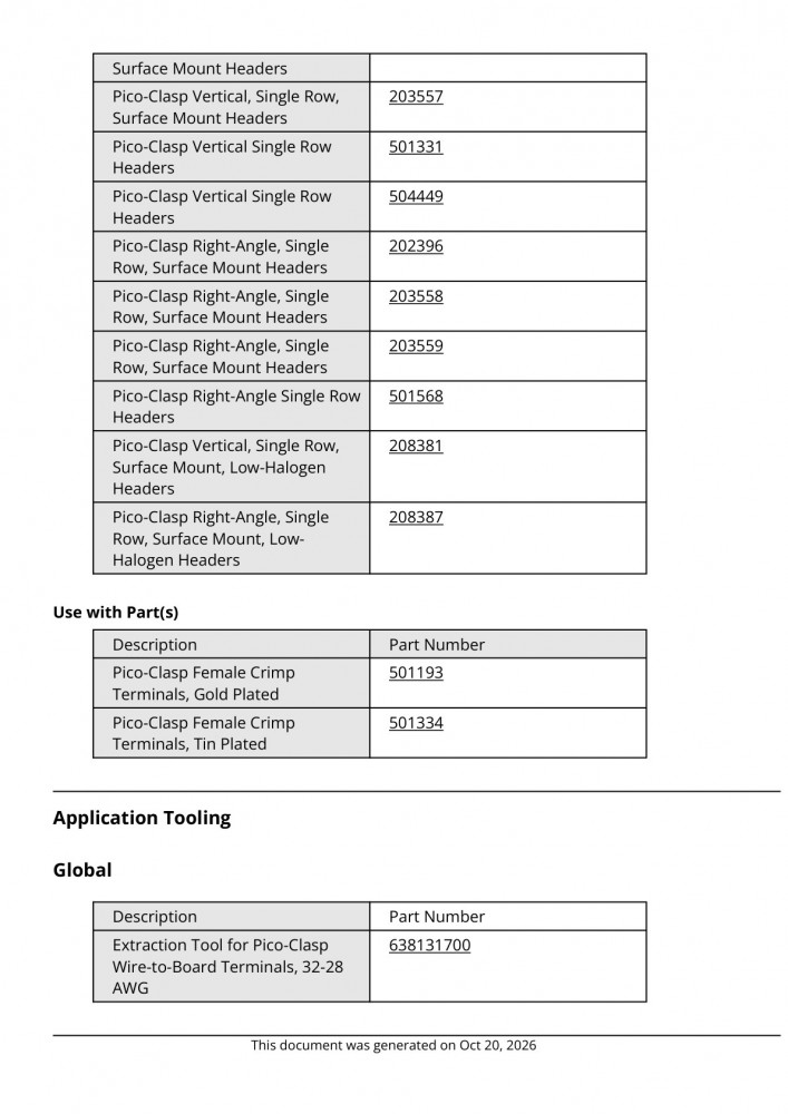 MOLEX 5013301034 product document preview, page 3