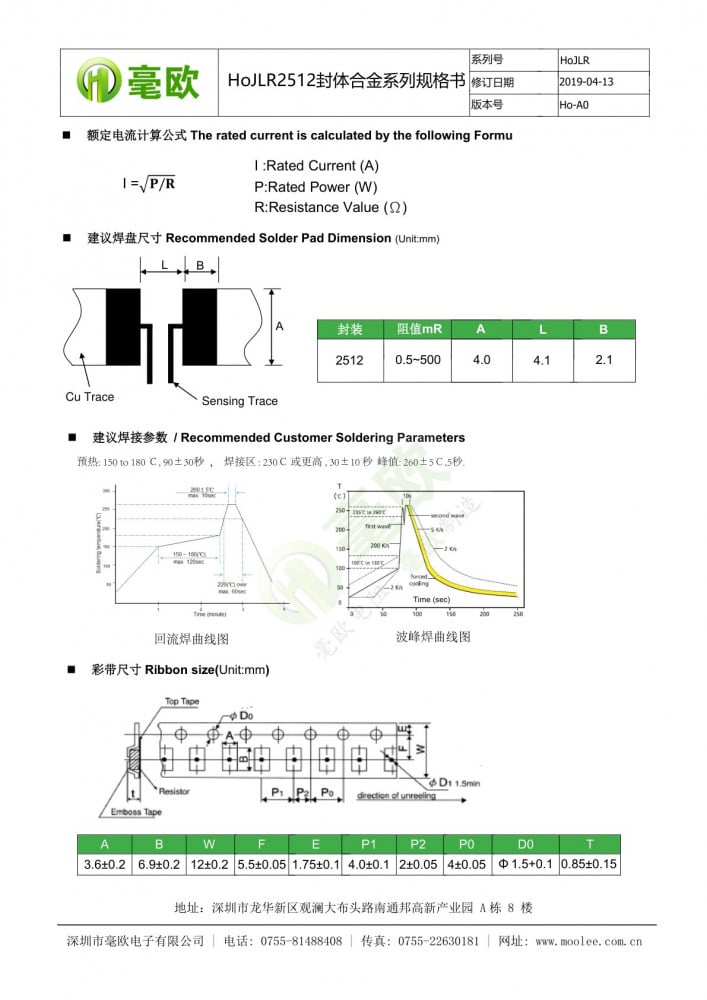 HoJLR2512 specification page 3