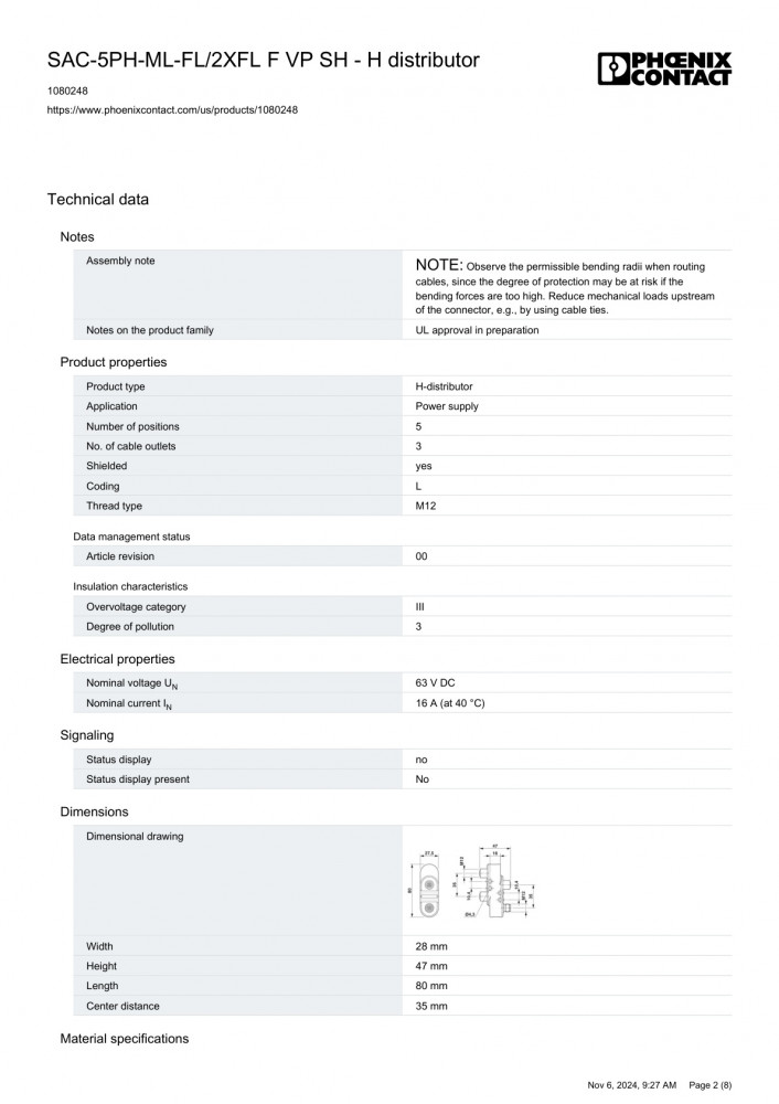 Phoenix Contact 1080248 technical document page 2
