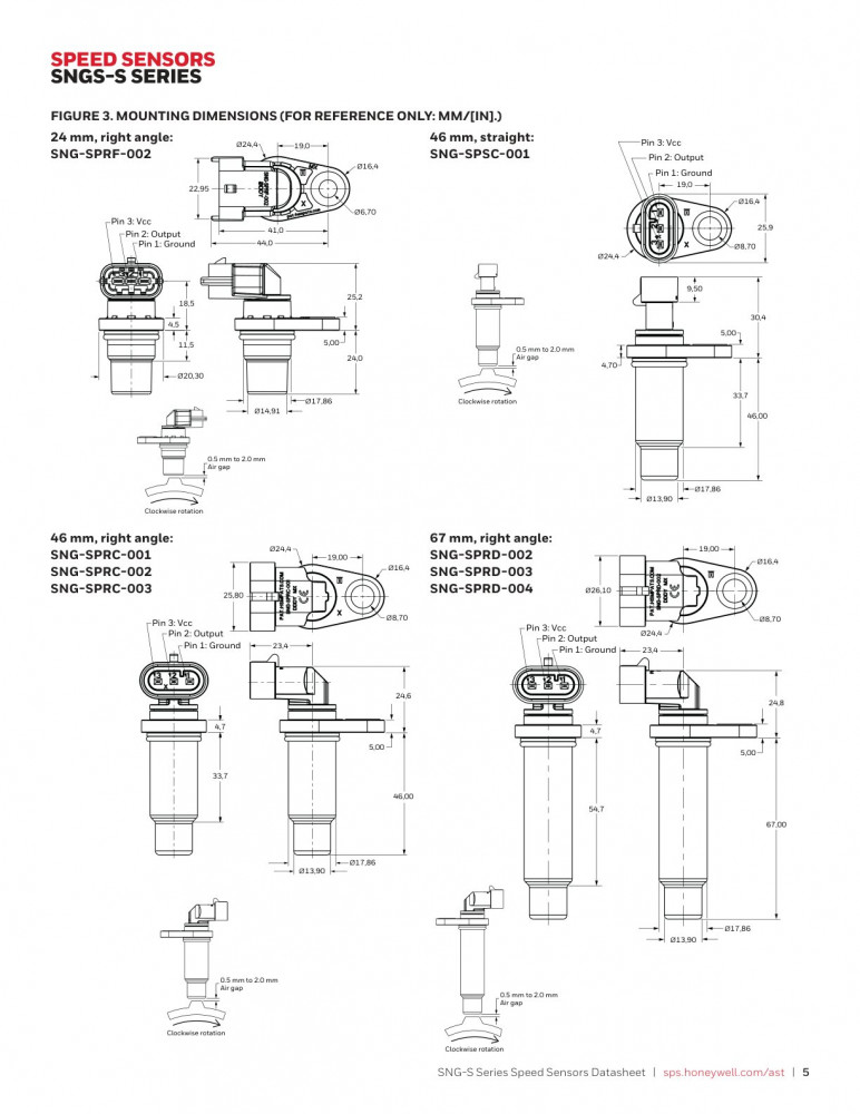 Honeywell SNG-S Series datasheet page 5