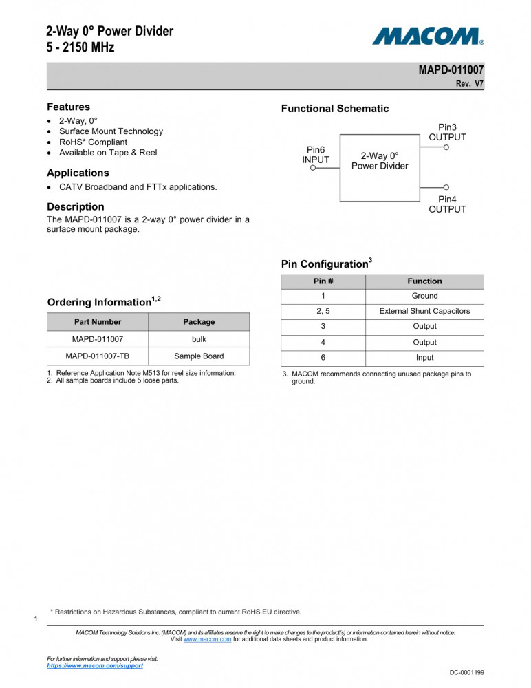 MAPD-011007 technical document page 1