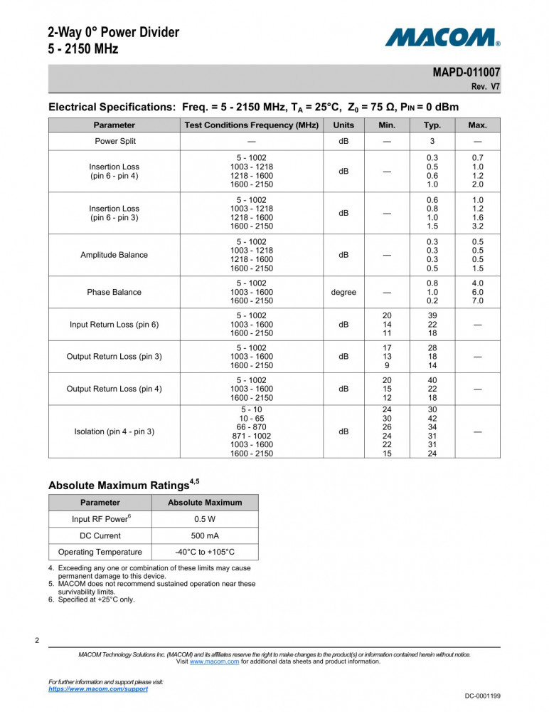 MAPD-011007 technical document page 2