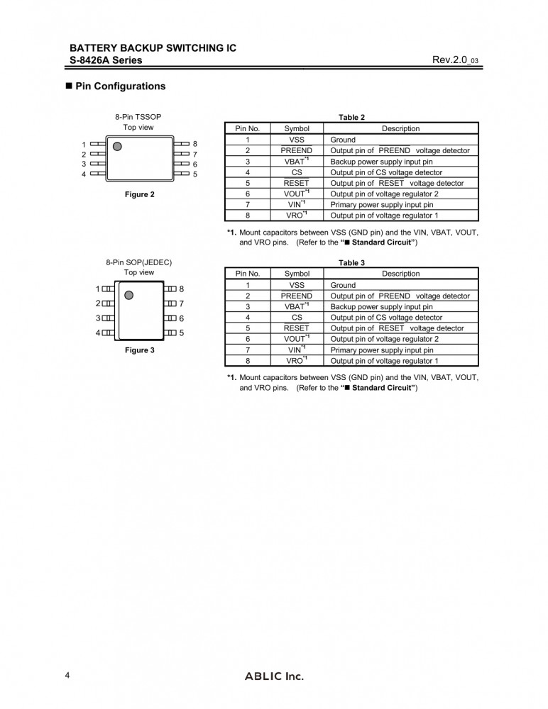 S-8426A datasheet page 4