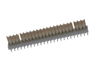 KK 254 Solid Header, Vertical, with Friction Lock, 24 Circuits, 0.51µm Gold (Au) Plating, 3.56mm Tail Length, Bag for sale