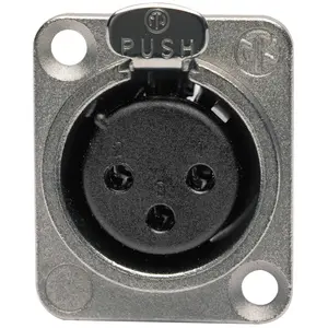 XLR Connector, Solder Type, Panel Mount, 3-Pin, 10 Pack for sale
