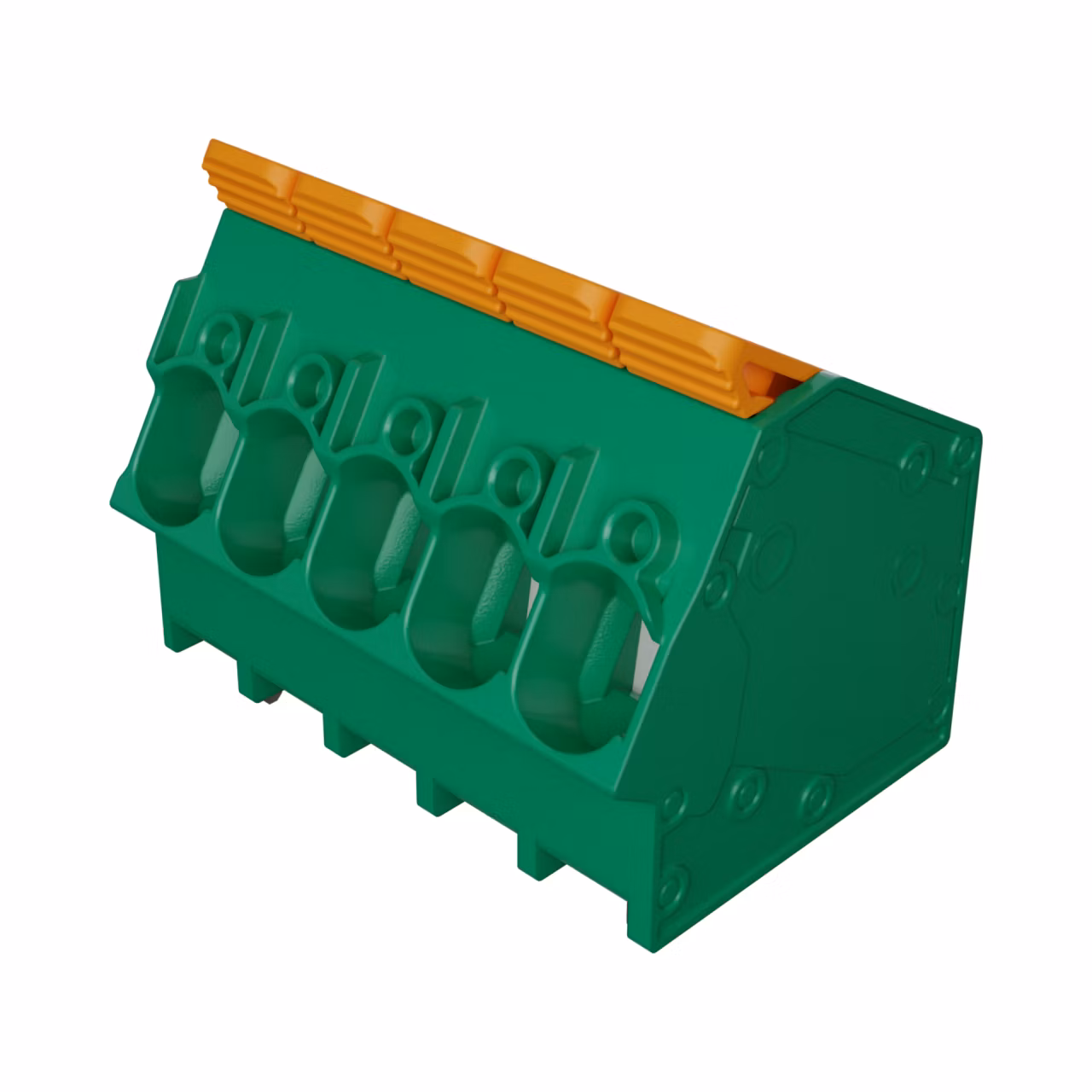 7.50mm Pitch Lever Activated Fixed Mount PCB Terminal Block, 35° Wire Entry, Left Front Terminal, 5 Circuits for sale