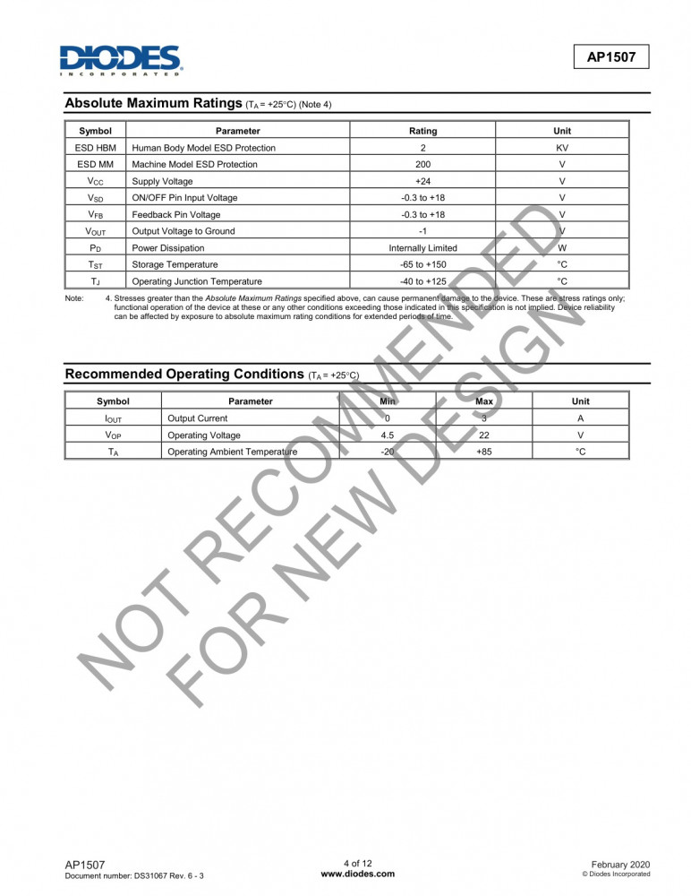AP1507 datasheet page 4