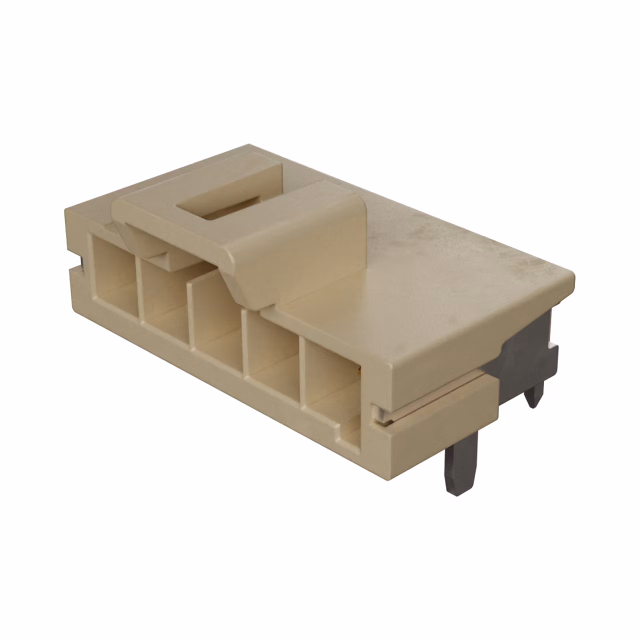 Ultra-Fit Right-Angle Header with Solder Nail, 3.50mm Pitch, Single Row,  5 Circuits, 0.38µm Gold (Au) Plating, Natural, Glow-Wire Capable, Tray for sale