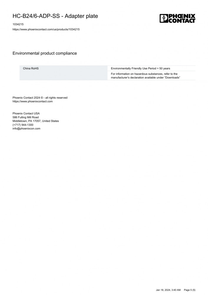 Phoenix Contact 1034215 technical document page 5