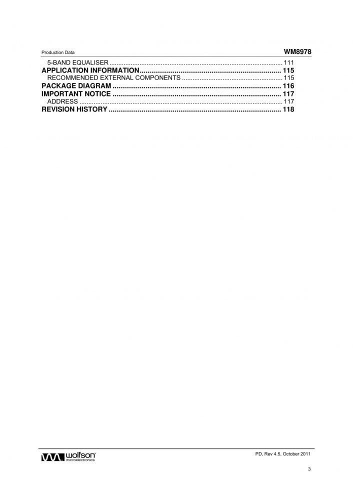 WM8978CGEFL/RV datasheet page 3